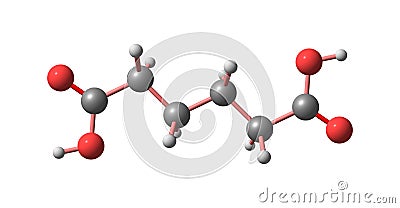 Adipic Acid Molecular Structure Isolated On White Royalty-Free ...