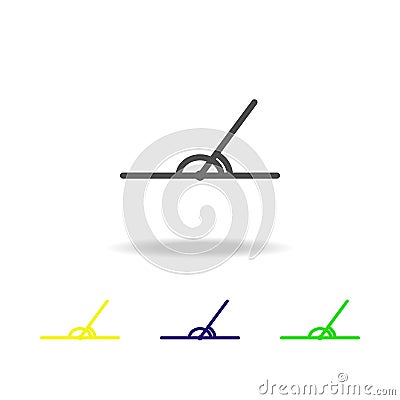 Adjacent Angles Colored Icons. Elements Of Geometric Figure Colored ...