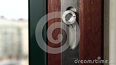 Adjustable Locking Latch of the Open Plastic Window Mechanism Moves Up ...