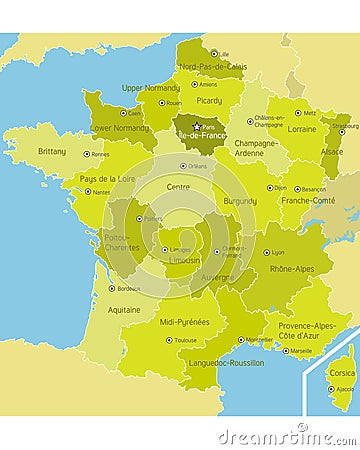 Administrative Divisions Of France Stock Photos - Image: 20650763
