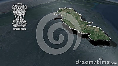 Chhattisgarh - Physical Map of the Globe Animation Map Stock Footage ...