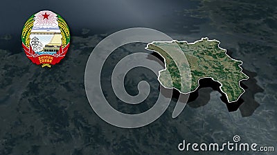 Pyongyang - Physical Map of the Globe Animation Map Stock Video - Video ...