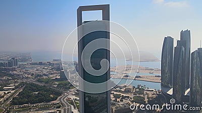 ADNOC Tower 360 Drone Footage Abu Dhabi - UAE Stock Footage - Video of ...