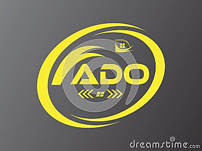 ADO Letter Logo Design. ADO Simple And Modern Monogram Logo. Abstract ...