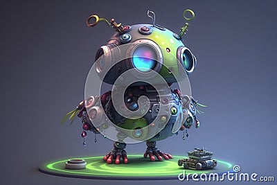 A Adorable, Animated Discord Robot. AI Stock Photography ...