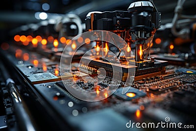 Advanced Robotic Assembly Of Microcircuits In A Cutting Edge Technology ...