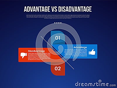 Advantage Vs Disadvantage Infographic For Comparison Data With Creative ...