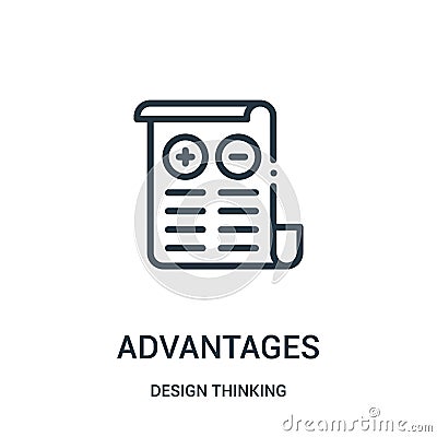 Advantages Icon Vector From Design Thinking Collection. Thin Line ...