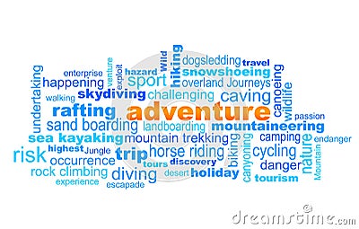 Adventure Word Cloud Design Cartoon Vector | CartoonDealer.com #229746283