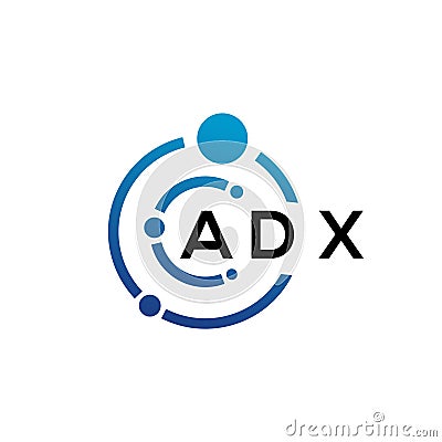 ADX Letter Logo Design On Black Background. ADX Creative Initials ...
