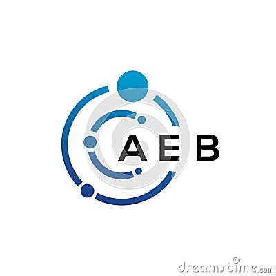 AEB Letter Logo Design On Black Background. AEB Creative Initials ...