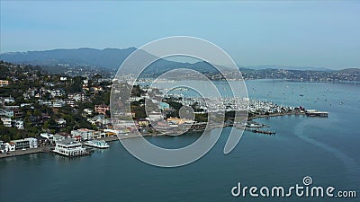 Aerial Daytime View of a Harbor Stock Video - Video of city, river ...