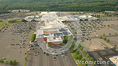 Aerial Drone Shot Above an American Mall Stock Video - Video of ...