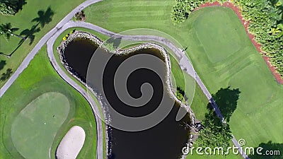 Aerial Flyover Golf Course Drone Stock Video - Video of quadcopter ...