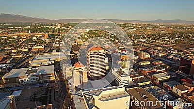 Aerial New Mexico Albuquerque Stock Footage - Video of buildings ...