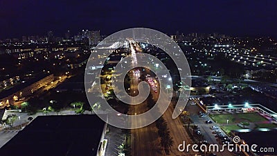 Aerial night city drone stock footage. Video of gopro - 54701824