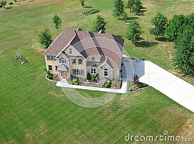 Aerial Of Residential House Royalty Free Stock Images - Image: 7942939