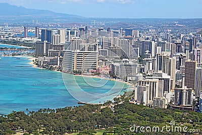 City view Honolulu stock photo. Image of cityscape, panorama - 30984874
