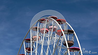 Aerial of a Spinning Ferris Wheel with Empty Seats Stock Footage ...