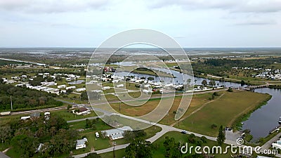 Aerial Video Moore Haven Lock and Dam Stock Video - Video of okeechobee ...