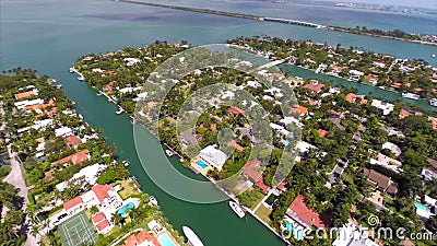 Aerial Video of Sunset Harbour Islands Stock Video - Video of islands ...