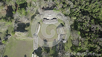 Aerial View of the Archaeological Site of Altun Ha in the Belize ...