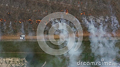 Aerial View of Controlled Fire. High Quality Stock Video - Video of ...