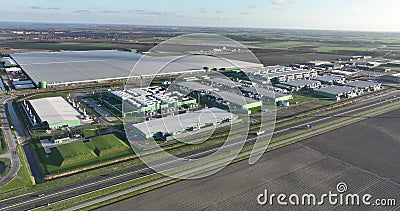 Aerial View of Datacenter Exterioir. Large Scale Computing ...
