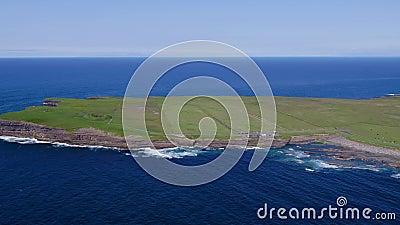 Aerial View of the Dun Briste Sea Stack at Downpatrick Head, County ...