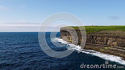 Aerial View of the Dun Briste Sea Stack at Downpatrick Head, County ...
