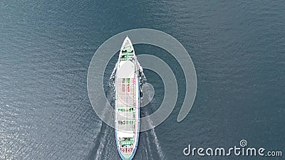 Aerial View of a Ferry Boat on Lake Como Stock Video - Video of ...