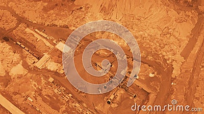 Aerial View. Flight Over the Surface of Planet Mars Stock Video - Video ...