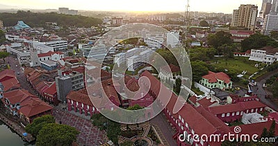 Aerial View of Historical Museum, Malacca Town Stock Footage - Video of ...