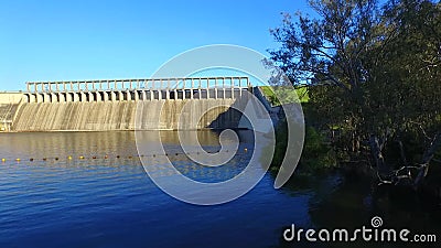 Aerial view of Hume Dam stock footage. Video of resources - 103824716