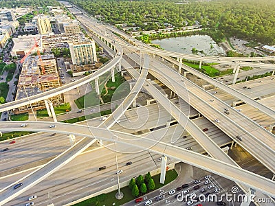 Top View Massive Highway Intersection, Stack Interchange Editorial ...