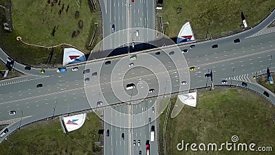 Moscow Traffic Intersection Stock Footage - Video of landmark ...