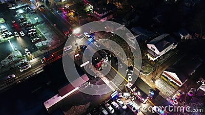 Aerial View of a Motor Vehicle Car Accident Stock Video - Video of ...