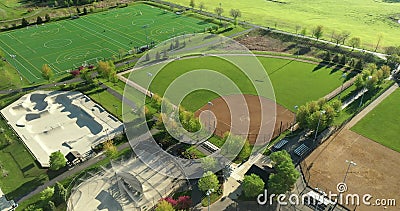 Aerial View of a Multi-use Playfield Complex Stock Video - Video of ...
