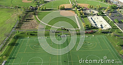 Aerial View of a Multi-use Playfield Complex Stock Footage - Video of ...