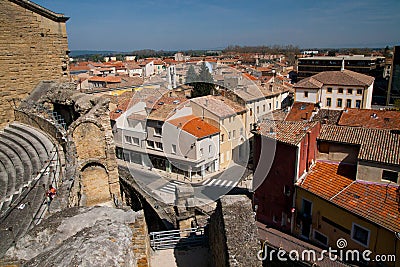 Aerial View Of Orange Town, France Stock Image - Image: 18988901