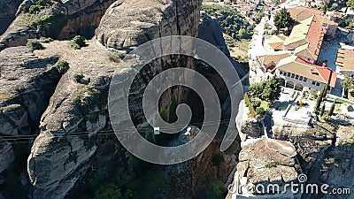 Aerial View Over Meteora, a Rock Formation in Central Greece Hosting ...