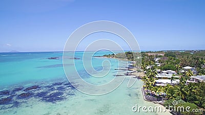 Aerial View: Pointe Aux Roches, Mauritius Stock Video - Video of aerial ...