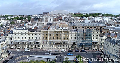 Aerial View of a Regency Square in Brighton and Hove Stock Footage ...