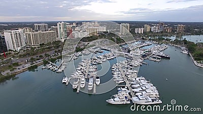Aerial View of the Sarasota Downtown, Florida. Stock Video - Video of ...