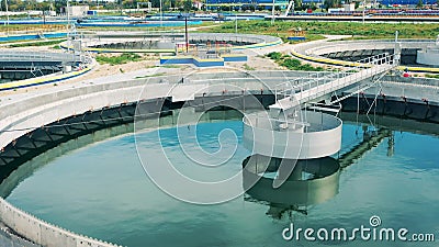 Sedimentation Round Tank with Rakes Around. Detail of Second Step of ...