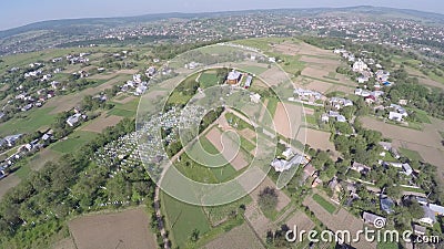 Aerial View of the Ukraine Small Town. Drone View. Stock Video - Video ...