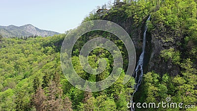 Aerial View of the Waterfall Stock Footage - Video of cascade, flowing ...