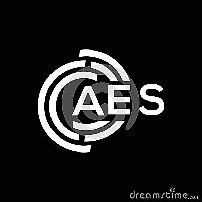 AES Letter Logo Design On Black Background. AES Creative Initials ...
