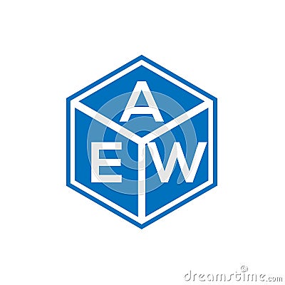 AEW Letter Logo Design On Black Background. AEW Creative Initials ...