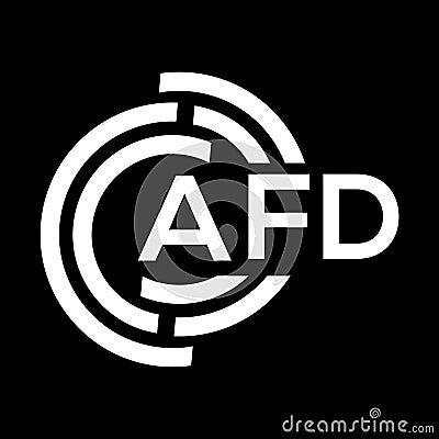 AFD Letter Logo Design On Black Background. AFD Creative Initials ...